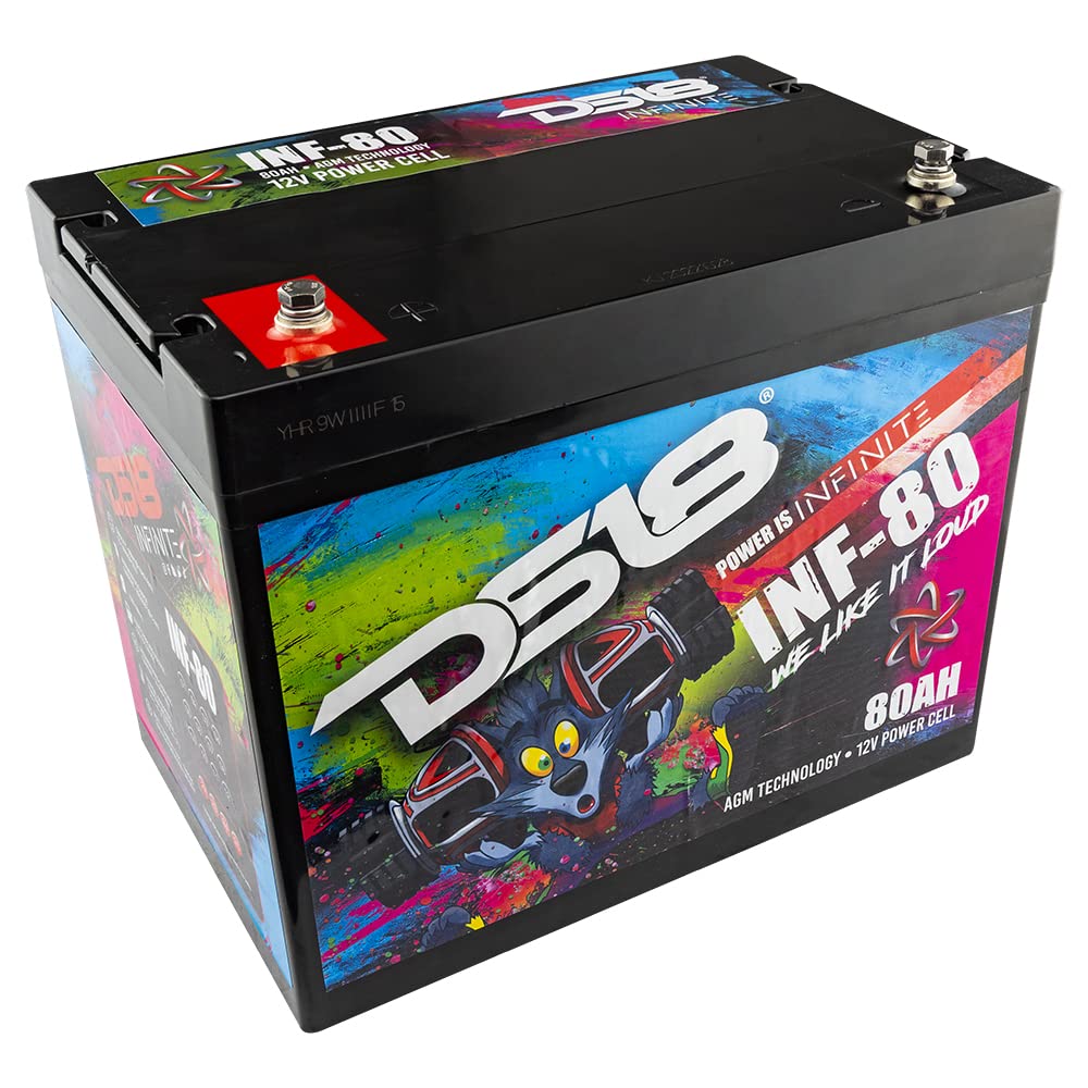 DS18 12 Volt Battery INFINITE 80AH 2300 Watt AGM Power Cell INF-80 ...