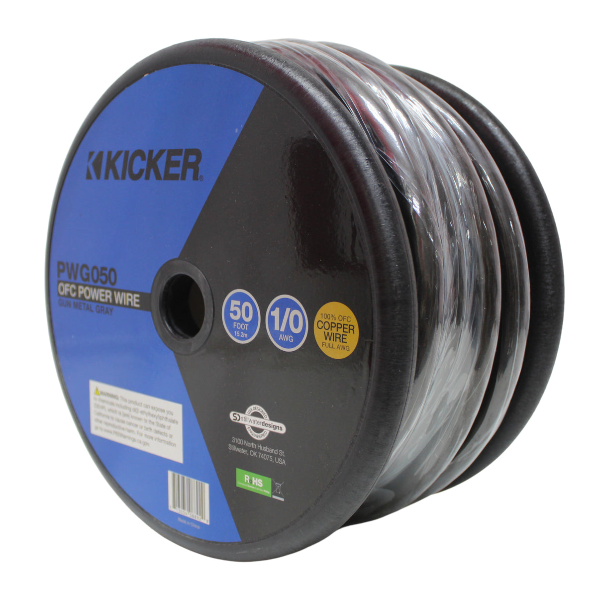 Kicker 0 AWG 100% OFC Gray Power/Ground Wire Lot Cut By The Foot — Big ...