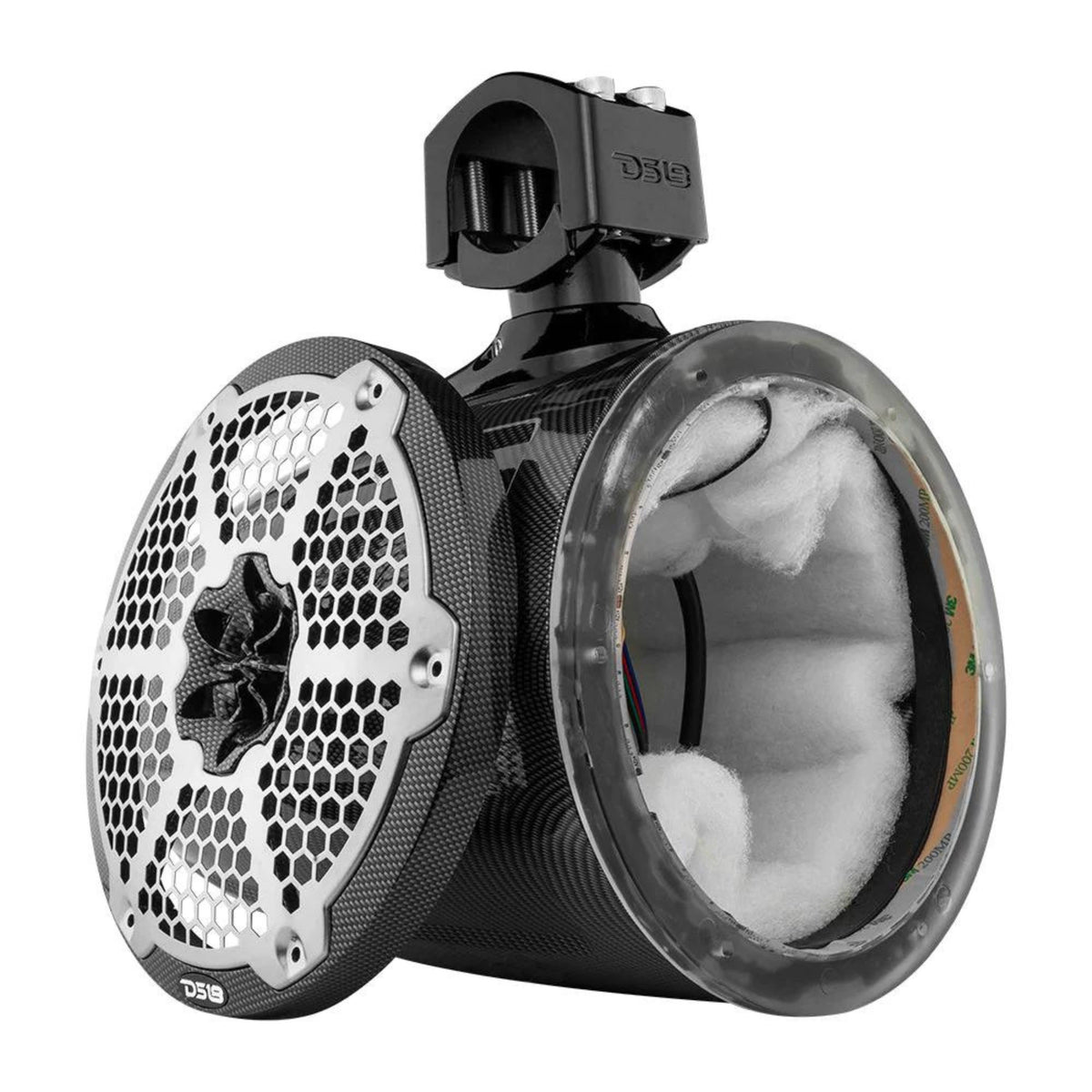 DS18 HYDRO CF-X8TP.NS 8" Marine Tower with Integrated RGB-LED, No Spea ...