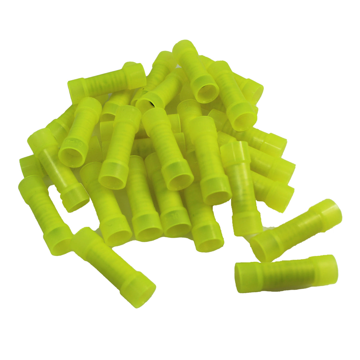Install Bay Yellow Nylon Butt Crimping Connectors 500 Pack 10-12 Ga YN ...