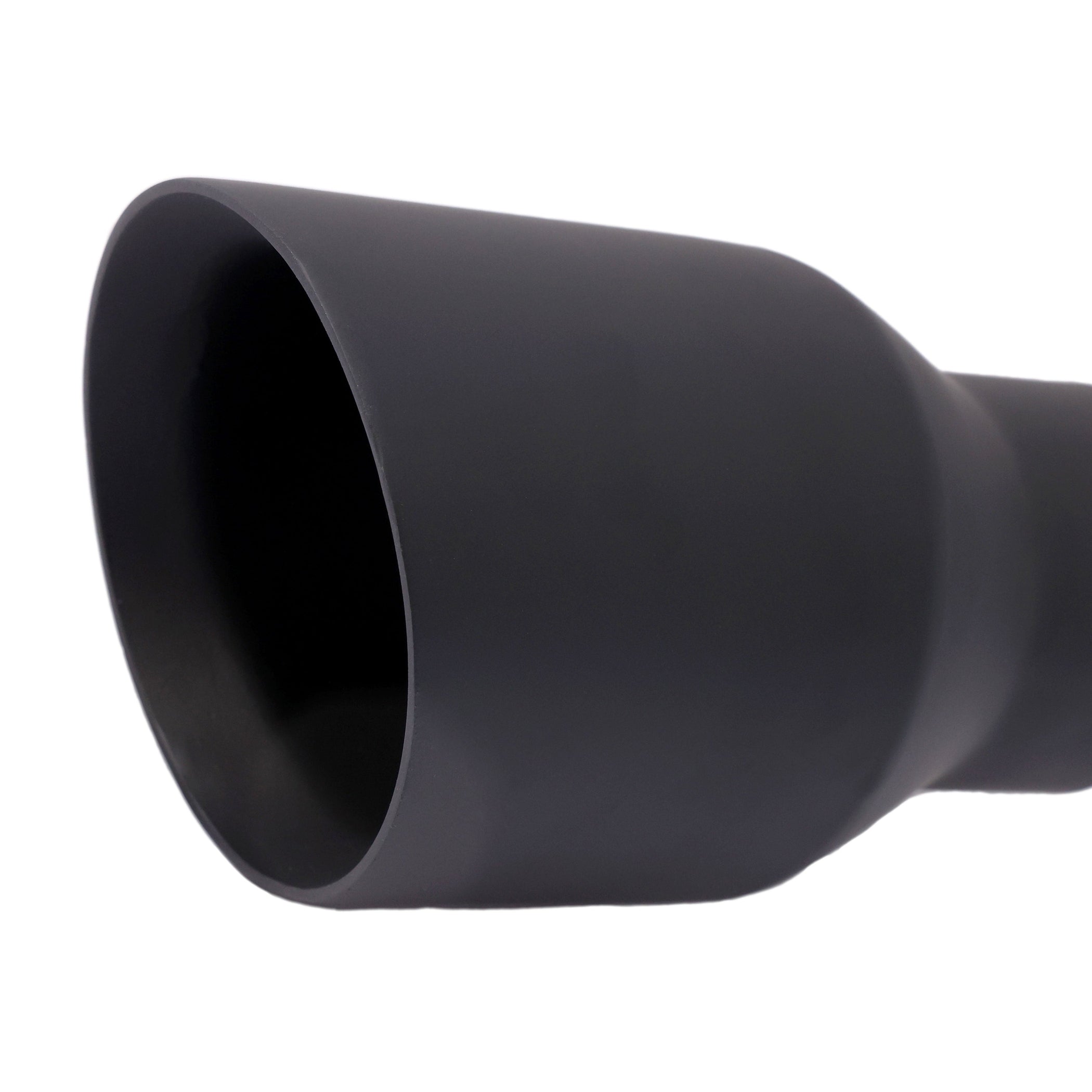 Mach-Speed Single Round Double Wall Slant Cut Matte Black Exhaust Tip ...