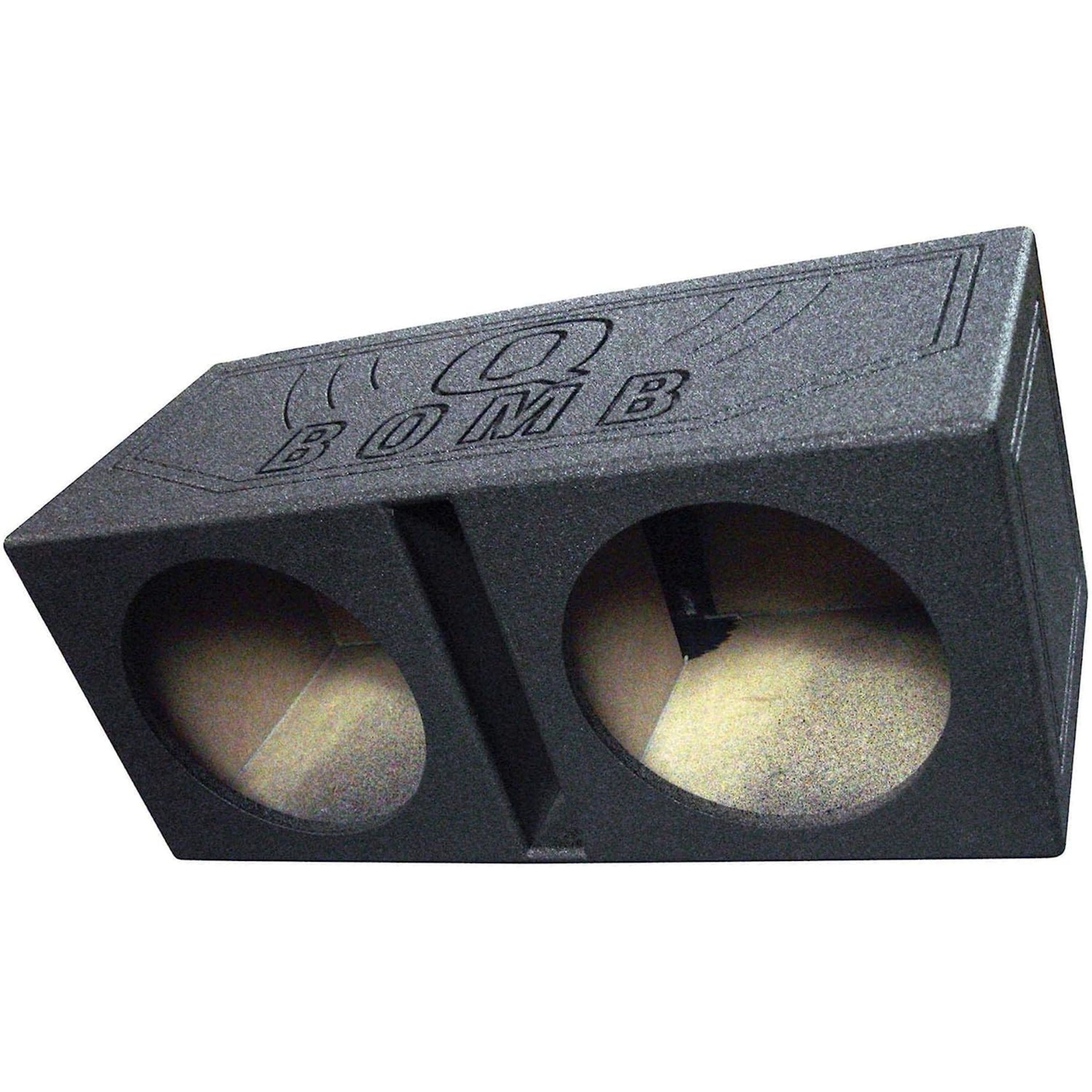 Dual Vented 12" Rhino Coated Sub Woofer Speaker Box Ported Chamber ...