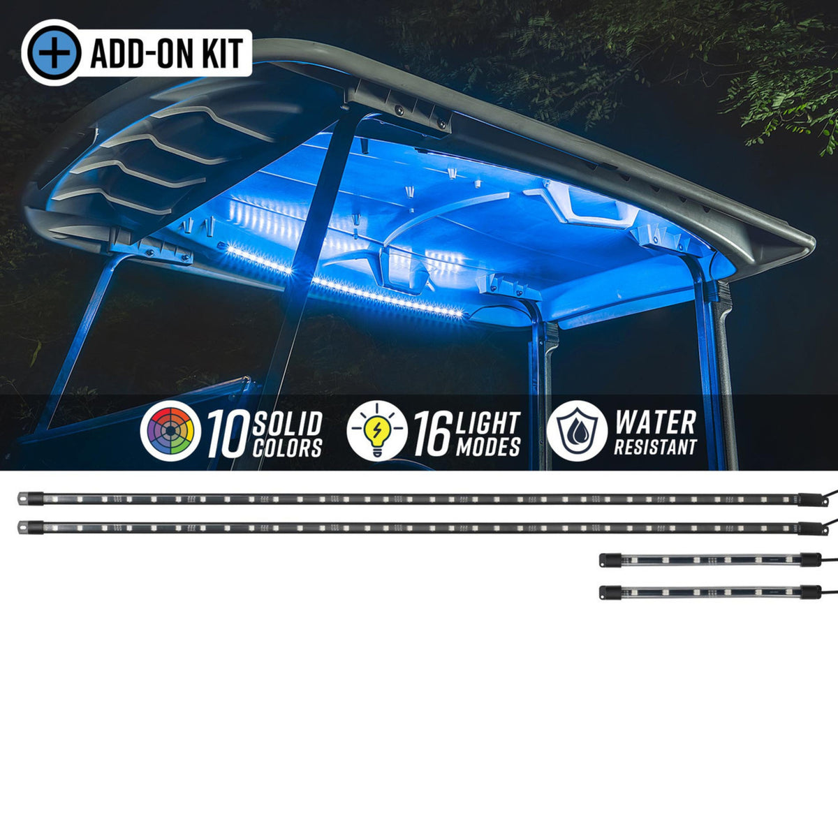 LEDGlow 4pc Million Color Canopy and Interior Add-On Lighting Kit LU-A ...