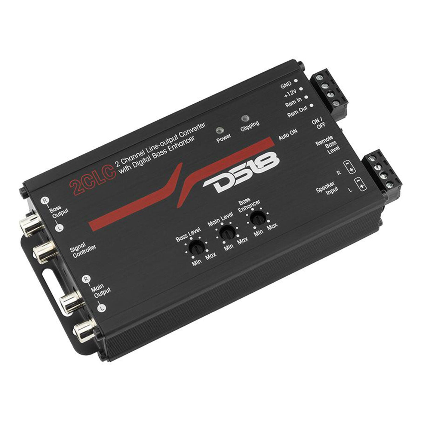 DS18 2 Channel hi/lo Line Output Converter w/ Digital Bass Enhancer ...