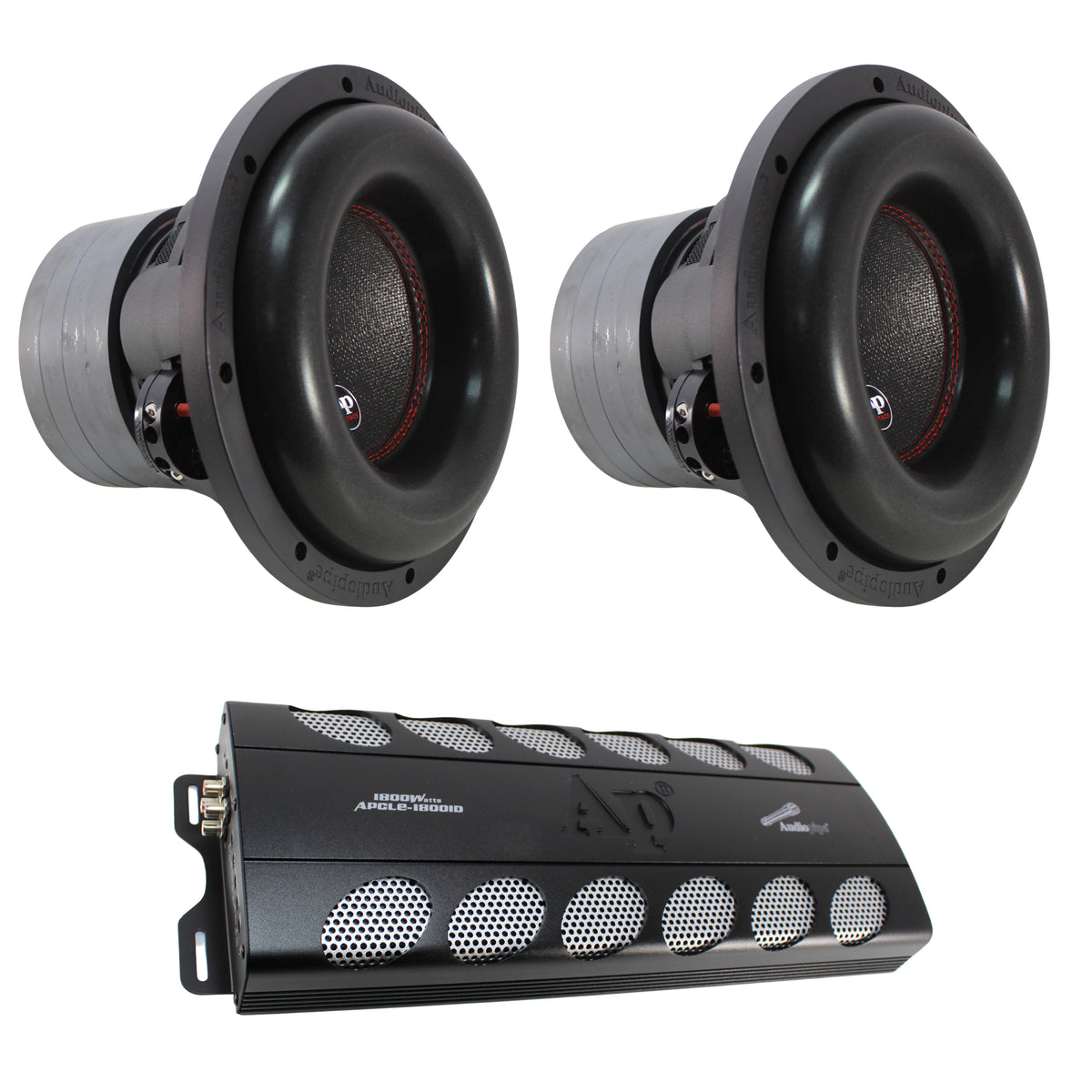 Audiopipe 10" BDC4 Subwoofer Combo 1800W RMS w/ 1800W 1 Ohm Monoblock ...