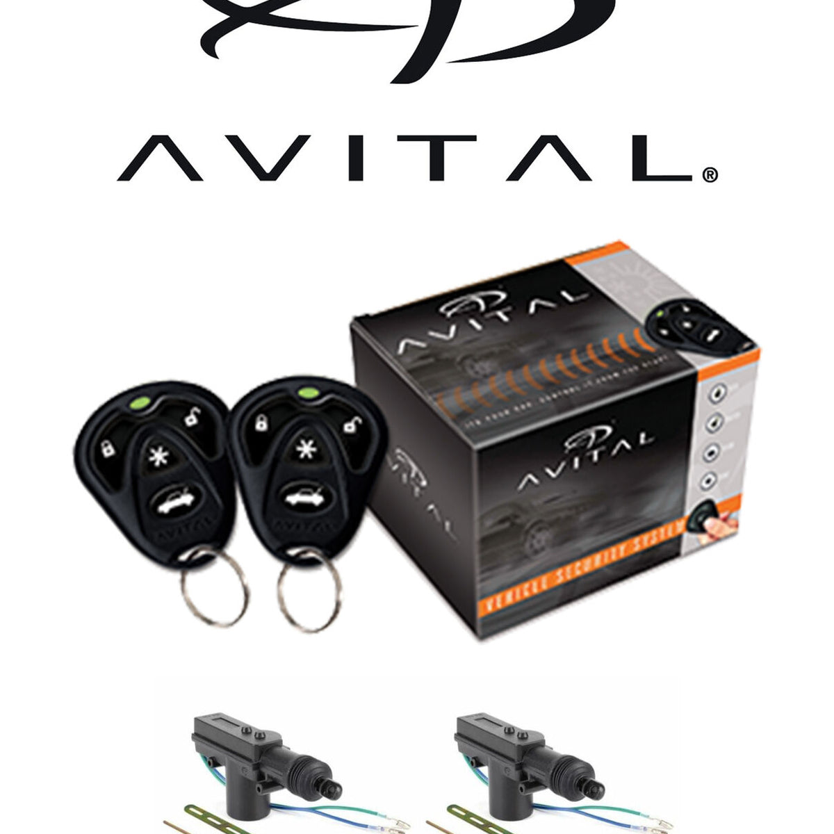 Avital 1 Way Security and Keyless Entry System + 2 Door Locks AV-3100L ...
