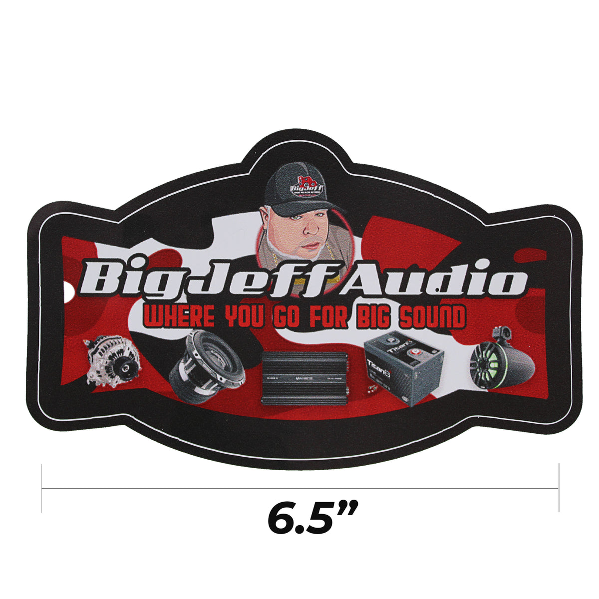 6.5" Big Jeff Audio Official Sticker — Big Jeff Online Inc