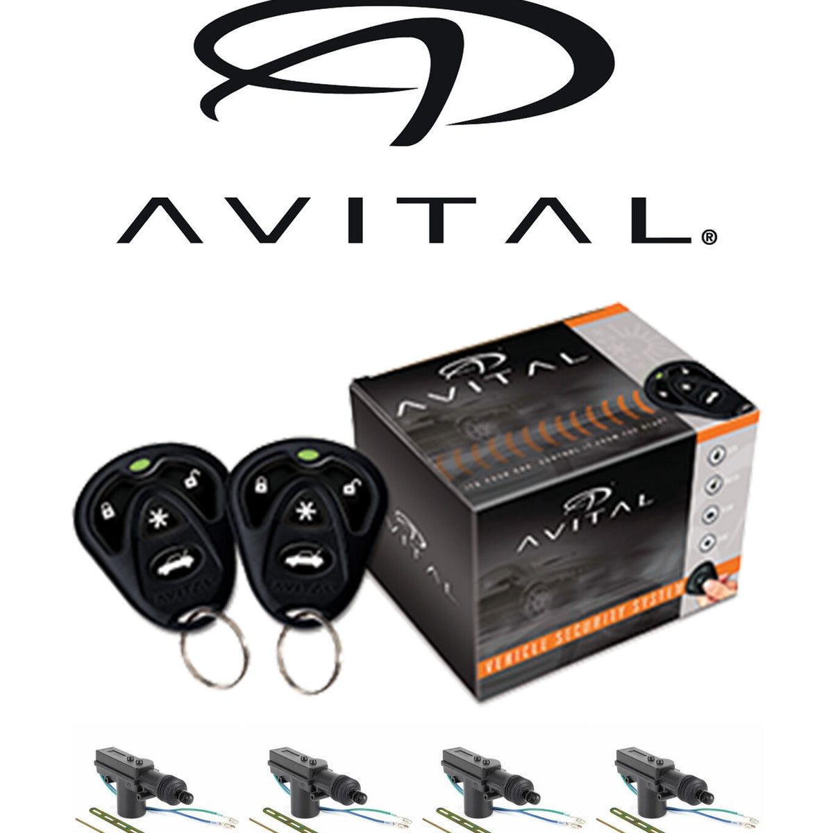 Avital 1 Way Security and Keyless Entry System + 4 Door Locks AV-3100L ...