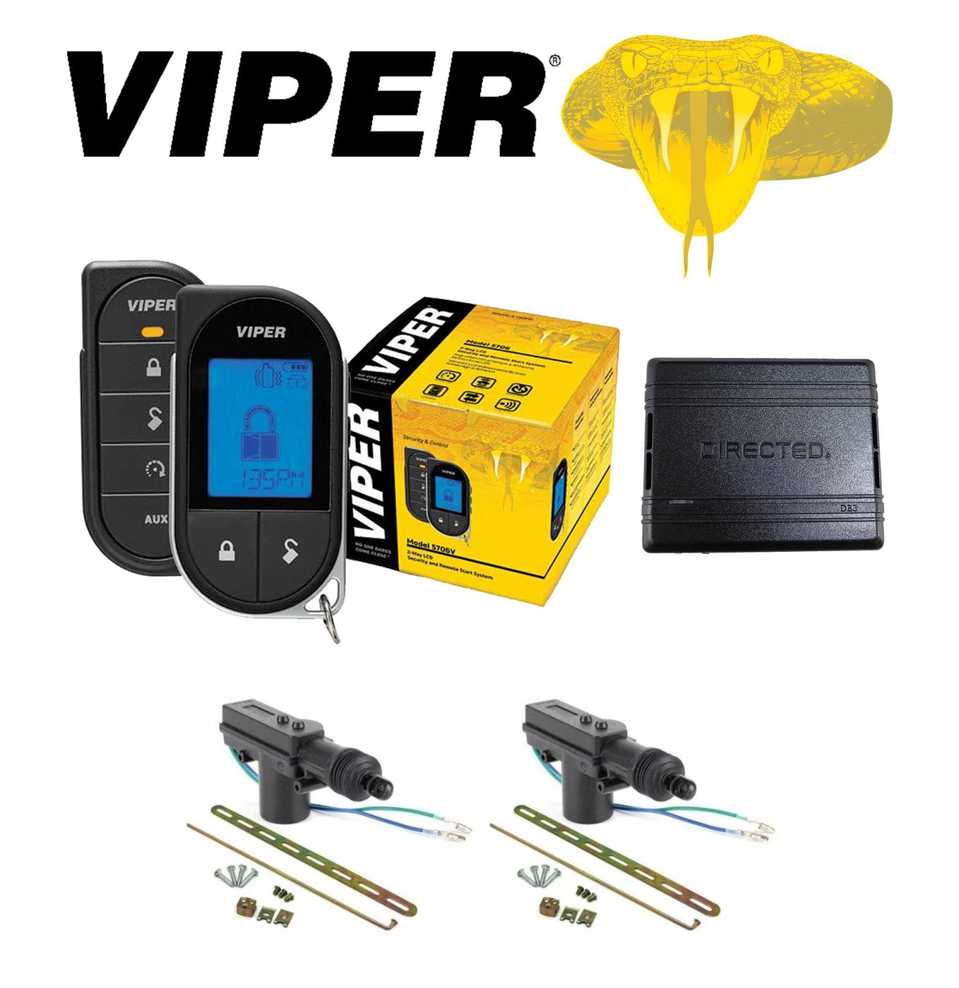 Viper Responder LC3 1-Way Remote Start + DB3 Bypass Module +2DoorLocks ...