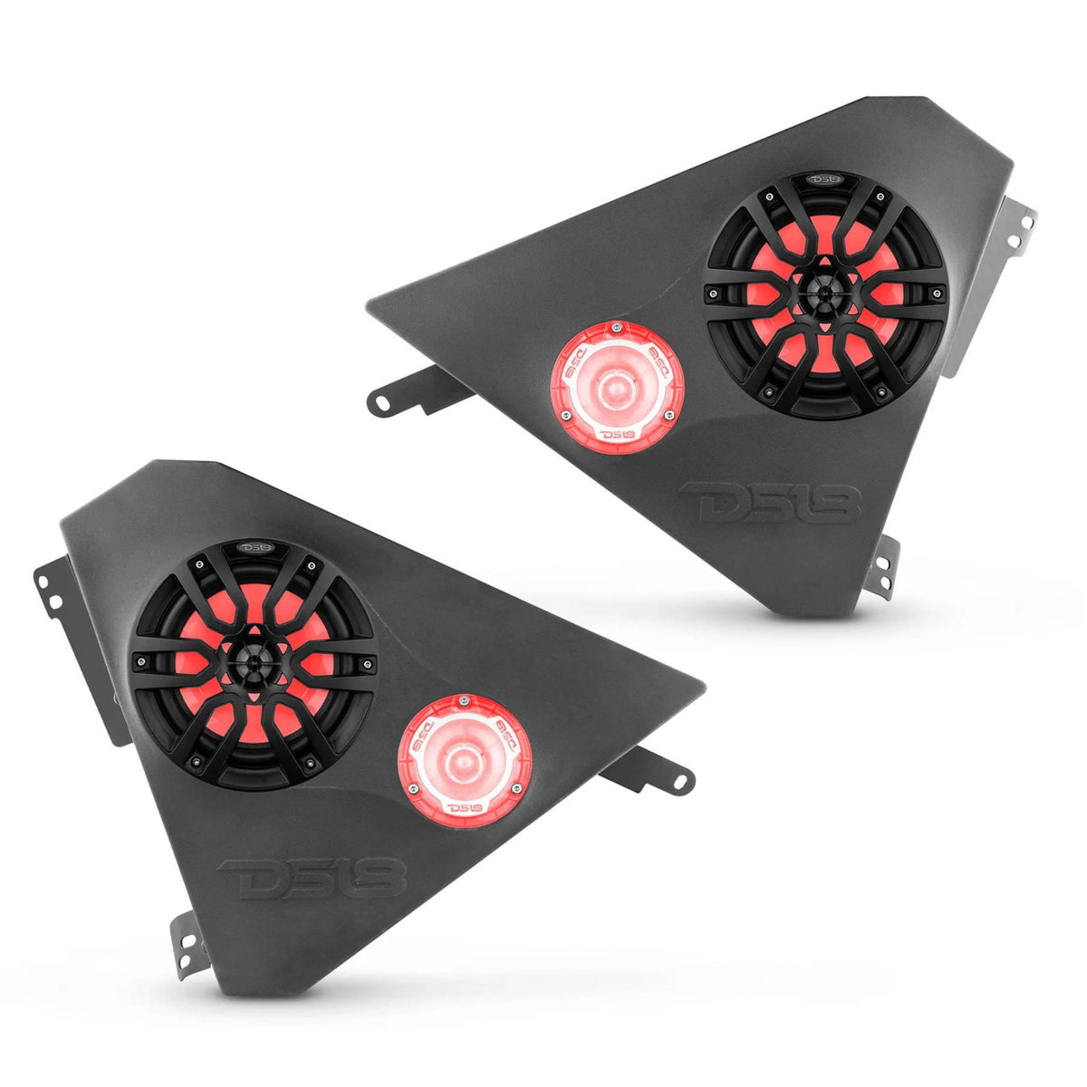 DS18 Slingshot Front Kick Panel 6.5" Enclosure Pair w/NXL-6BK & PRO-TW ...