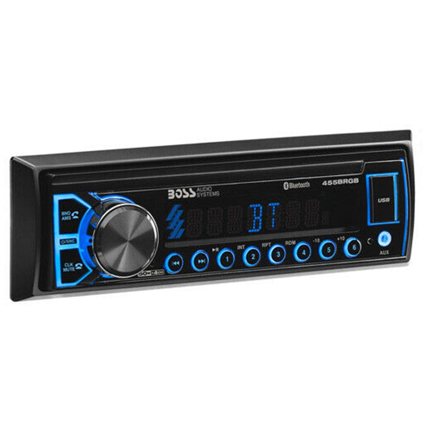 BOSS 1 Din Radio w/ Bluetooth/USB, MP3, AM/FM, AUX, & Push to Talk ...