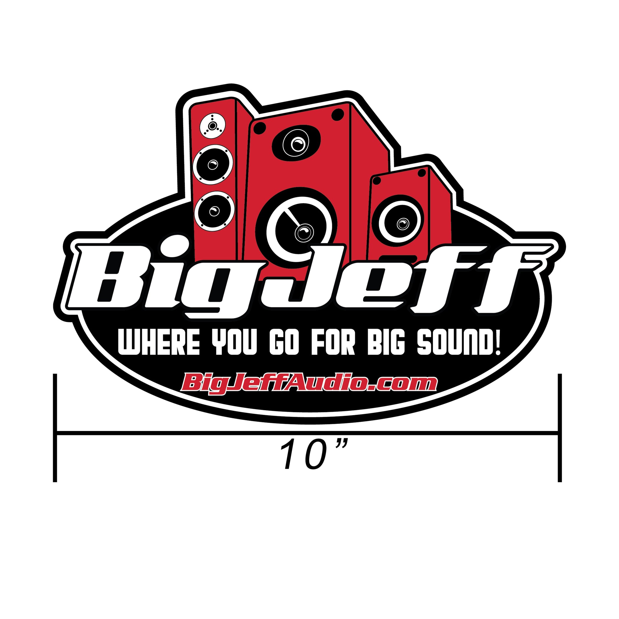 10" Big Jeff Online Official Sticker — Big Jeff Online Inc