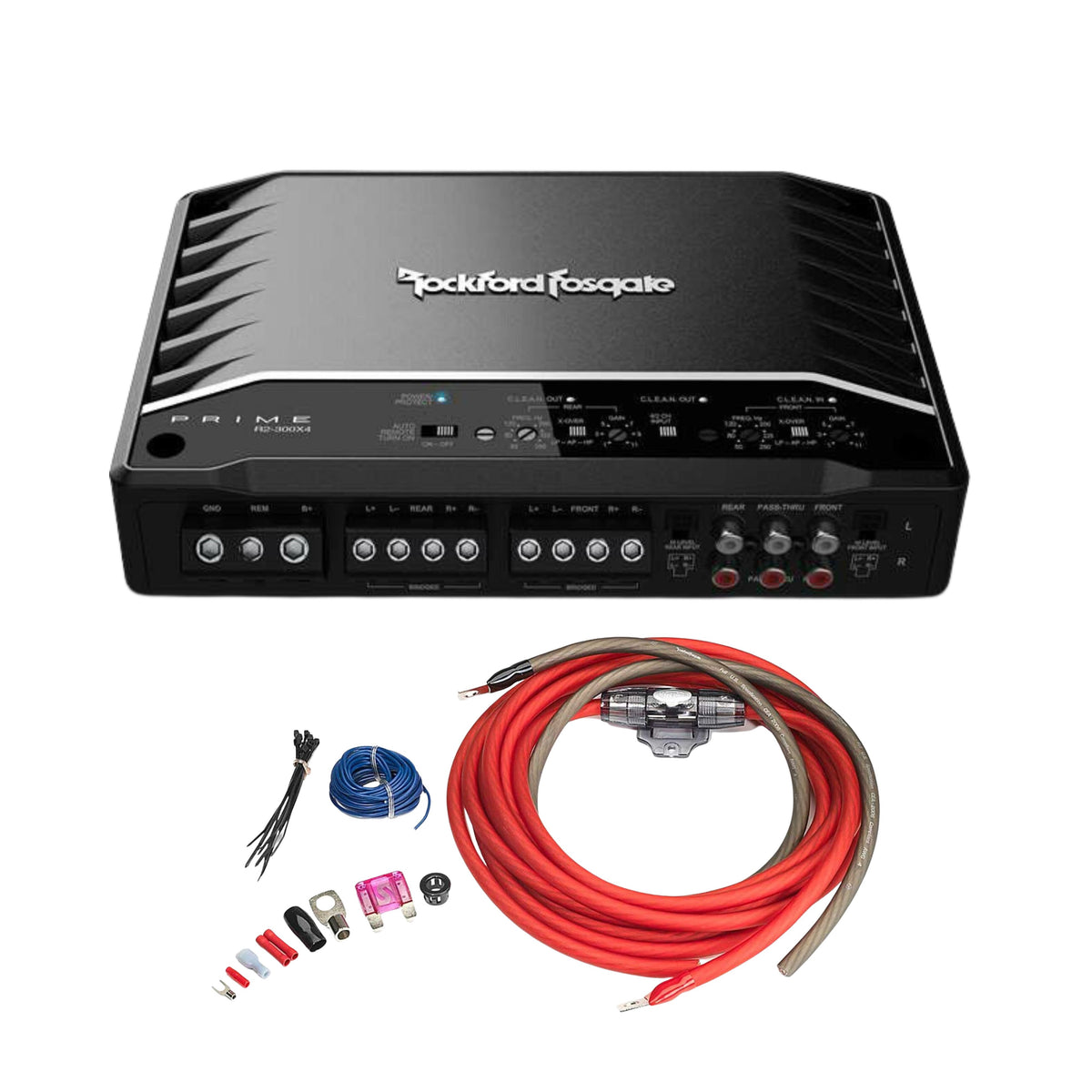 Rockford Fosgate Prime 300W 4-Channel Full Range Class D Amplifier +In ...