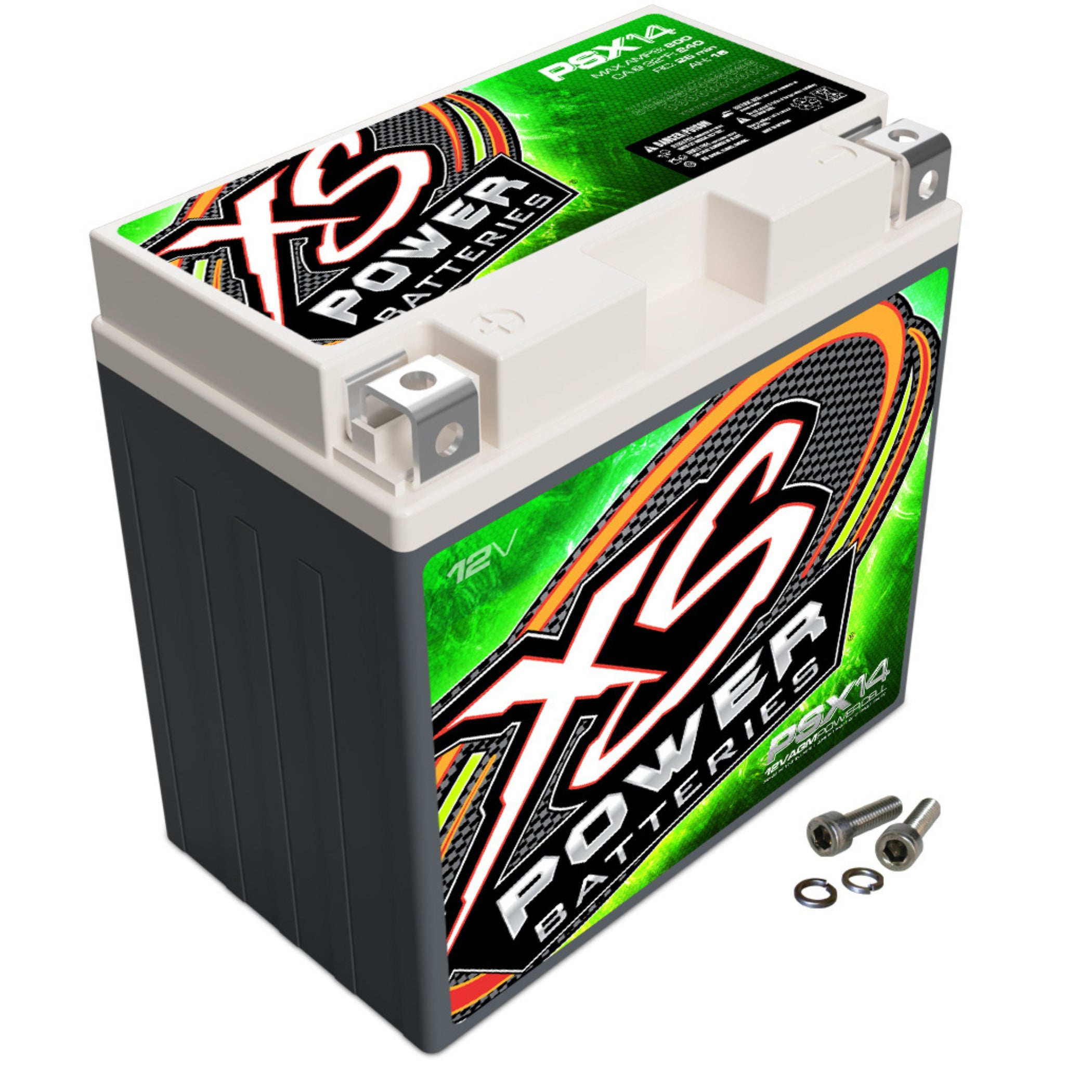 12V AGM Powersports and Marine Car Audio Battery 800 Max Amps 16AH PSX ...