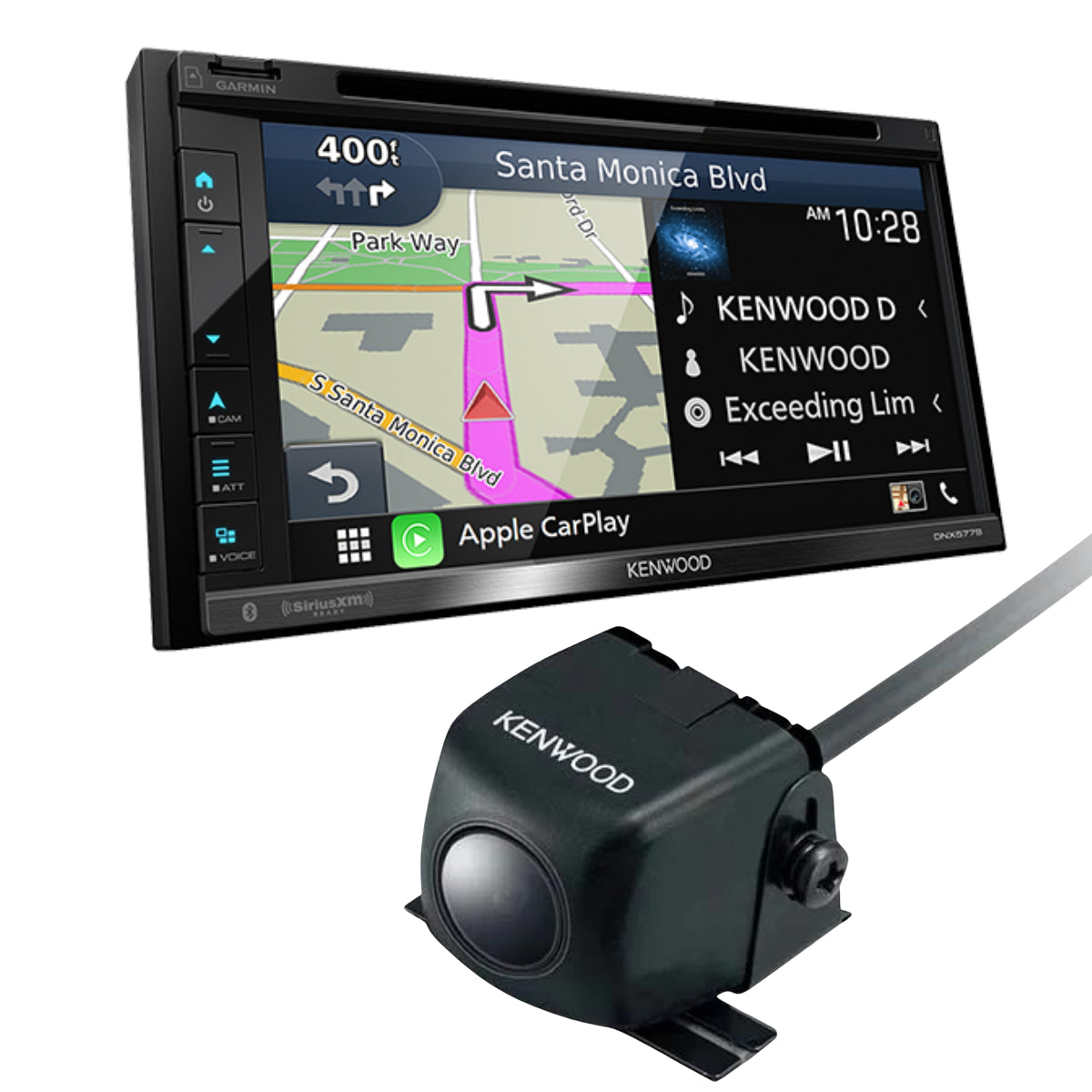 DNX577S 6.75" Nav Receiver, 22 Watt RMS x4 @ 4 Ohm, CarPlay/Garmin GPS ...