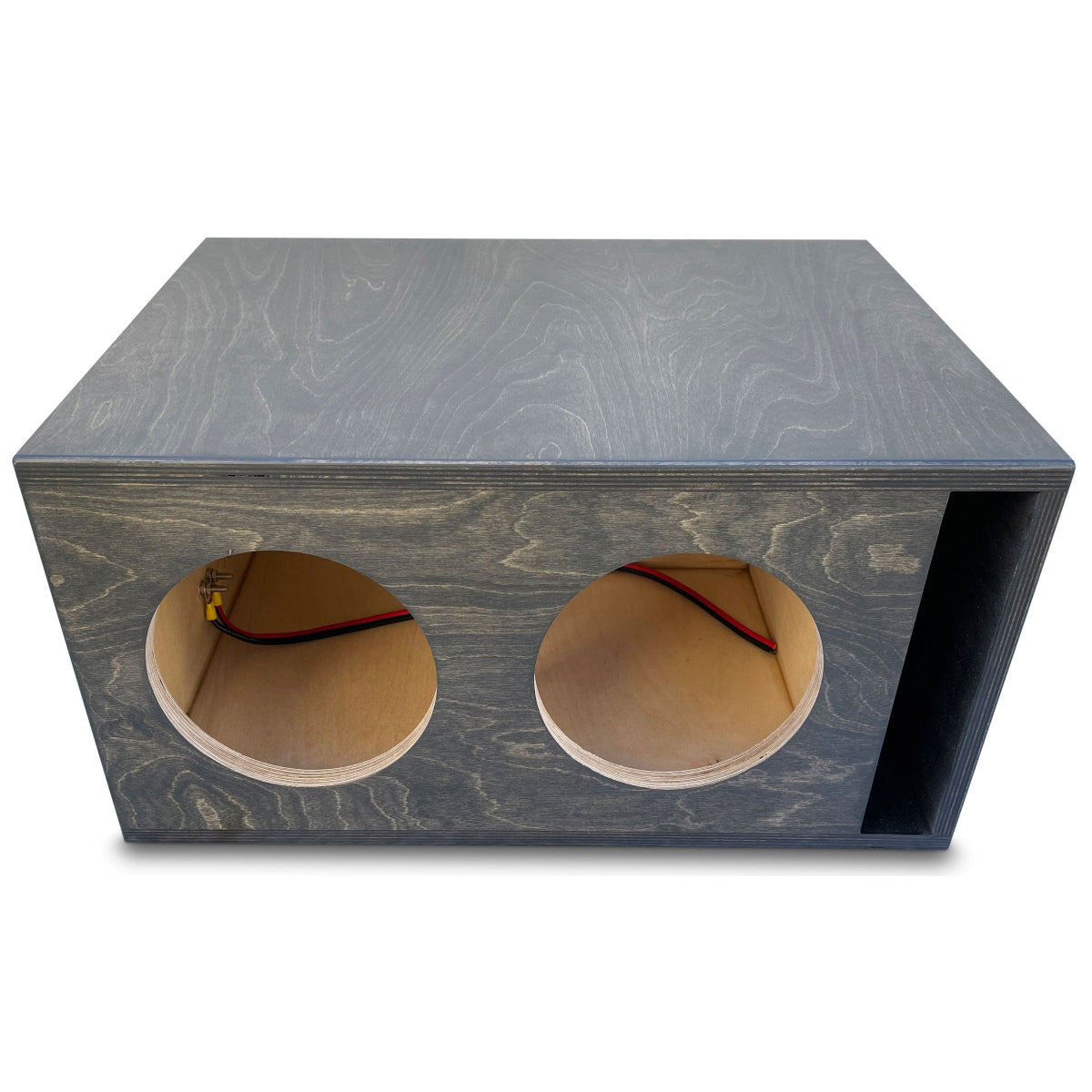 Dual Universal Birch 8" Ported Subwoofer Box fortified by baffle brace ...