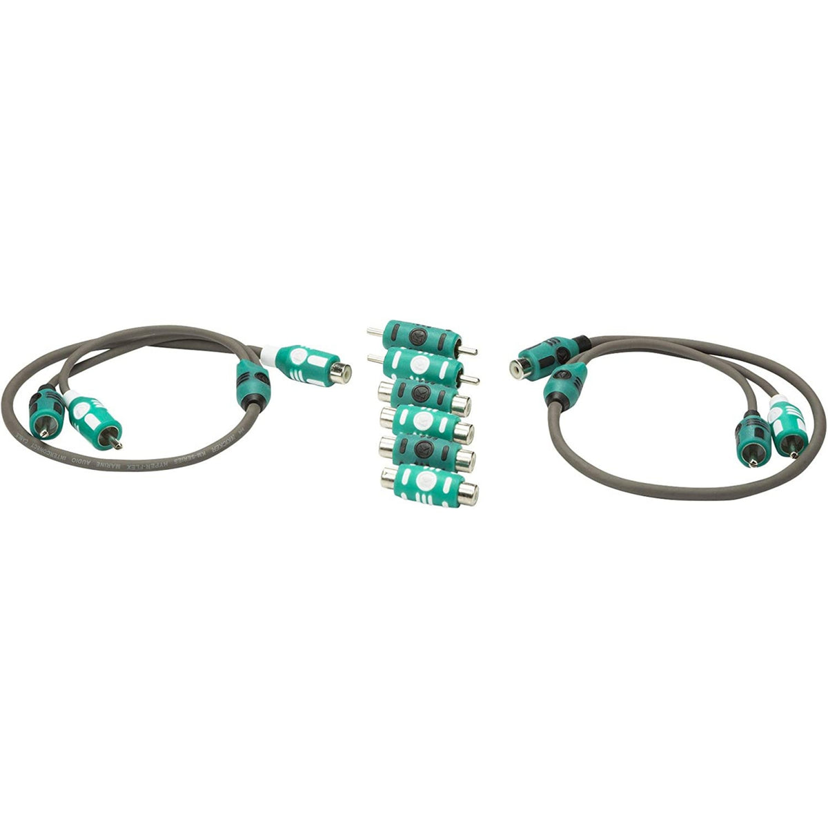 Kicker Marine Y-Adapter 2 Ch OFC RCA Kit 1 Female to 2 Male w/Adapters ...