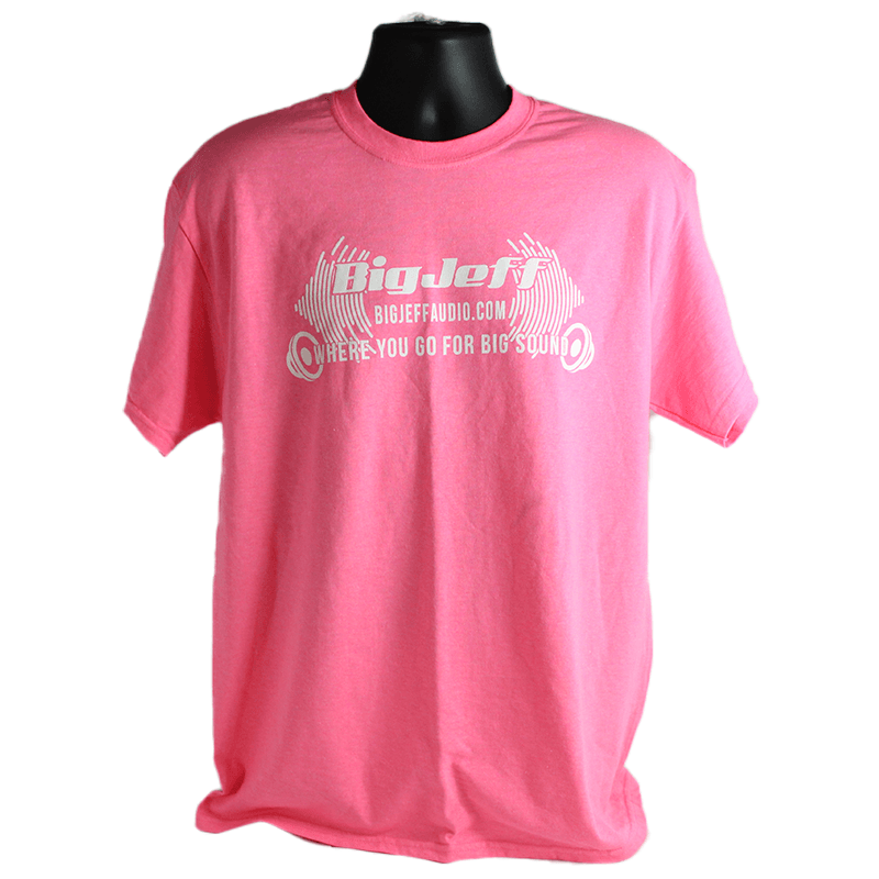 Big Jeff Audio "2021 Premium Pink Logo" T-Shirt Big Jeff Audio Merchan ...
