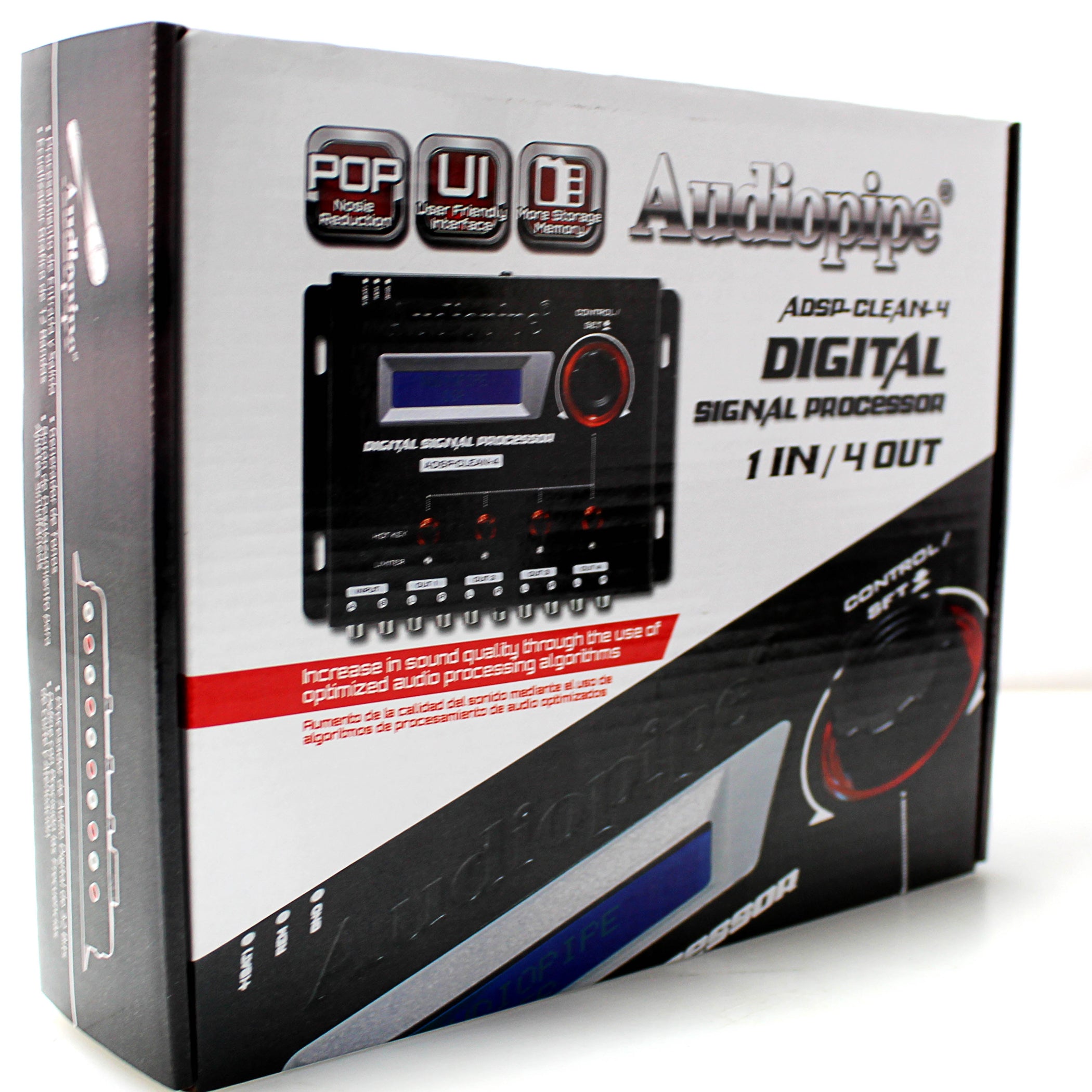 Digital 1 in / 4 out Signal Processor Audiopipe ADSP-CLEAN-4 — Big Jeff Online Inc