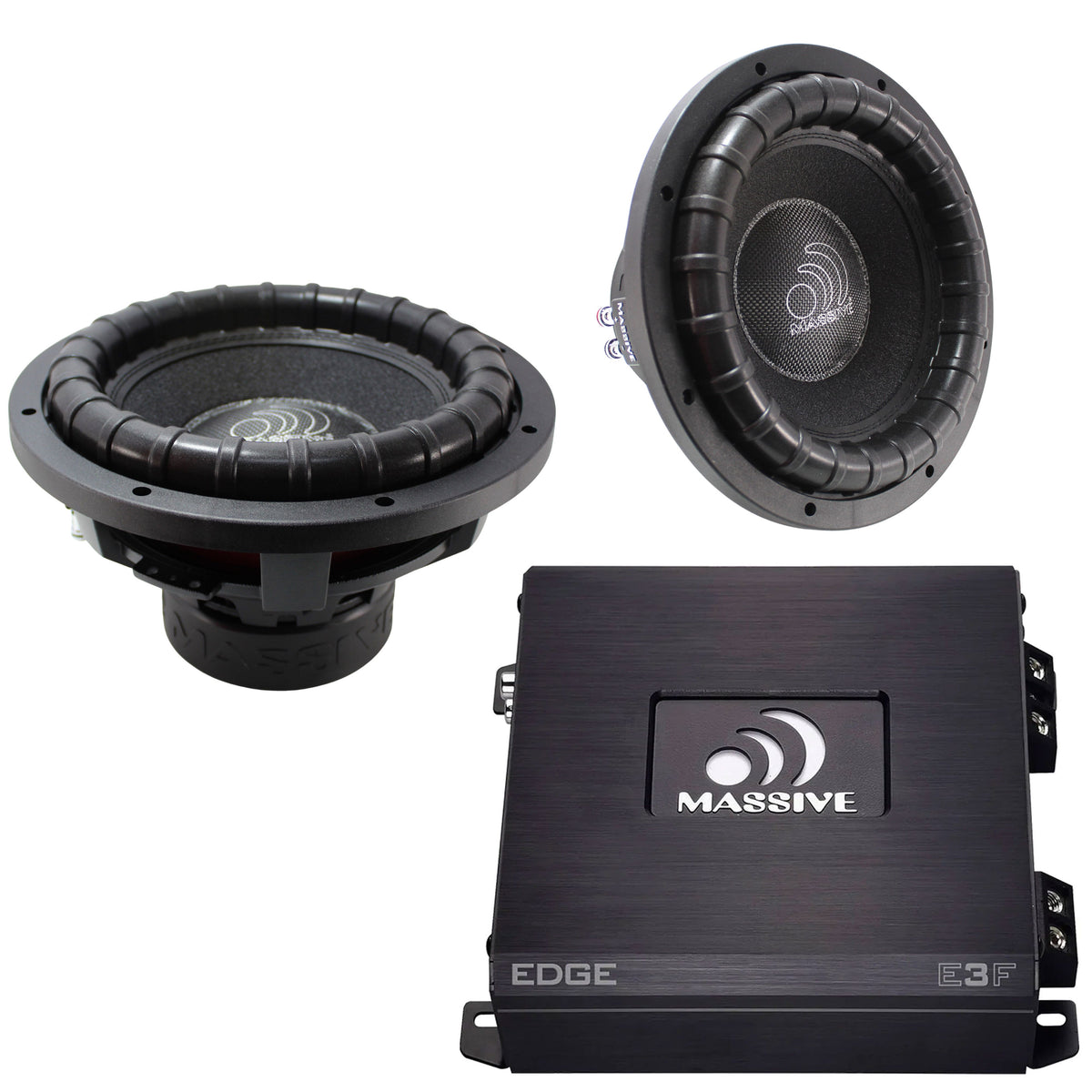 Massive Audio 2x 12" 3000W Subwoofers W/ Monoblock 1500 Watt Amplifier ...