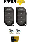 Viper 1-Way Keyless Entry System 2 4-Button Remotes + 2 Door Locks ...
