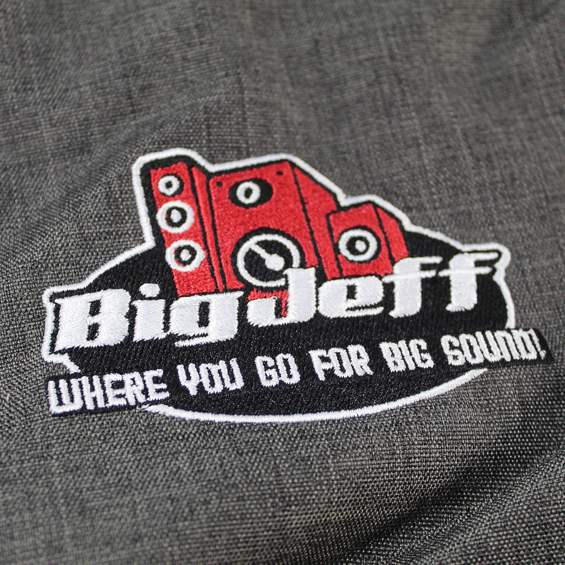 Official Big Jeff Audio Universal Grey Backpack with Embroidered Logo ...