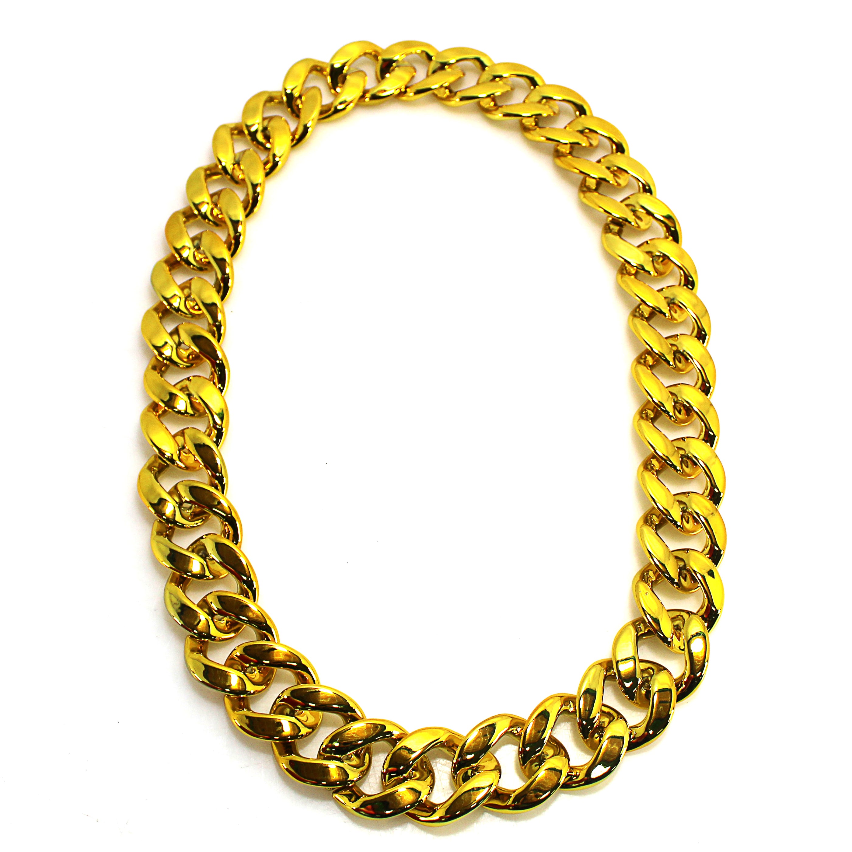 Official Big Jeff Audio 32" Cuban Link Plastic Fake Gold Chunky Chain ...