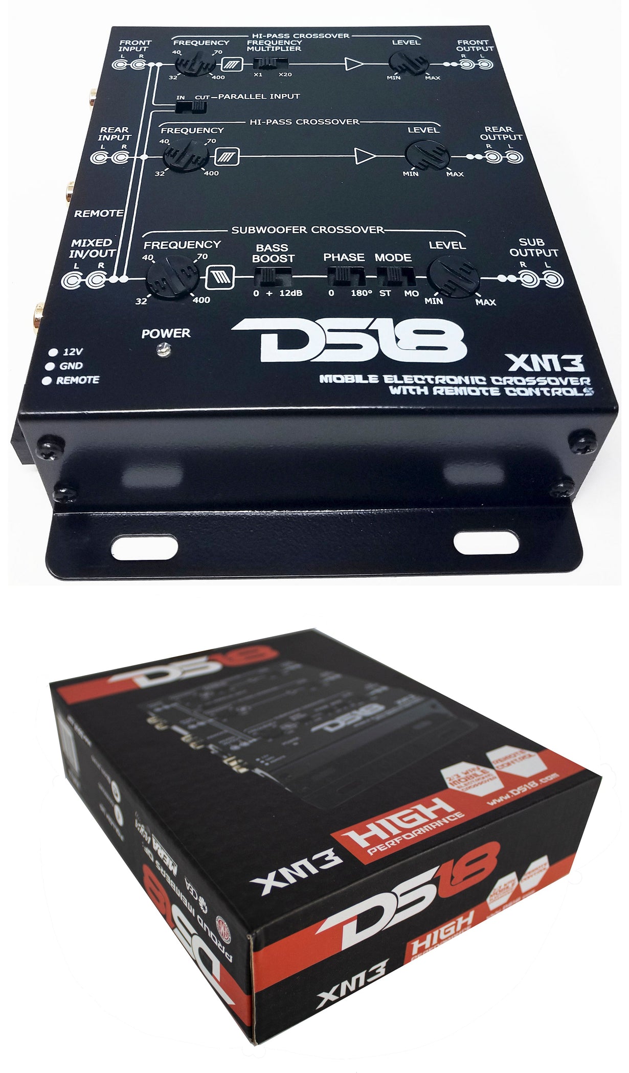 DS18 Combo KEQ7 7 Channel Equalizer + XM3 3 Way Electronic Crossover ...