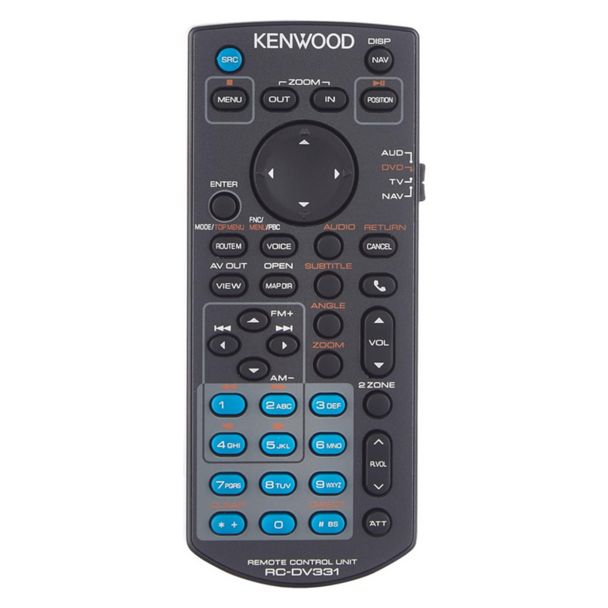 Kenwood Multimedia IR Remote with Navigation Functions KNA-RCDV331 — Big Jeff Online Inc