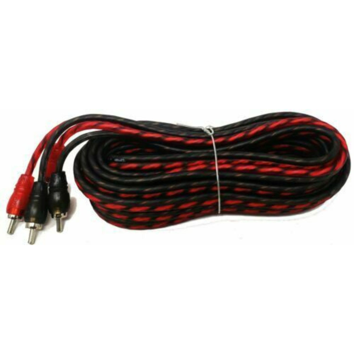 DS18 RCA20FT 20 ft 2 Channel Shielded Twisted RCA Audio Cable Amp Cab ...