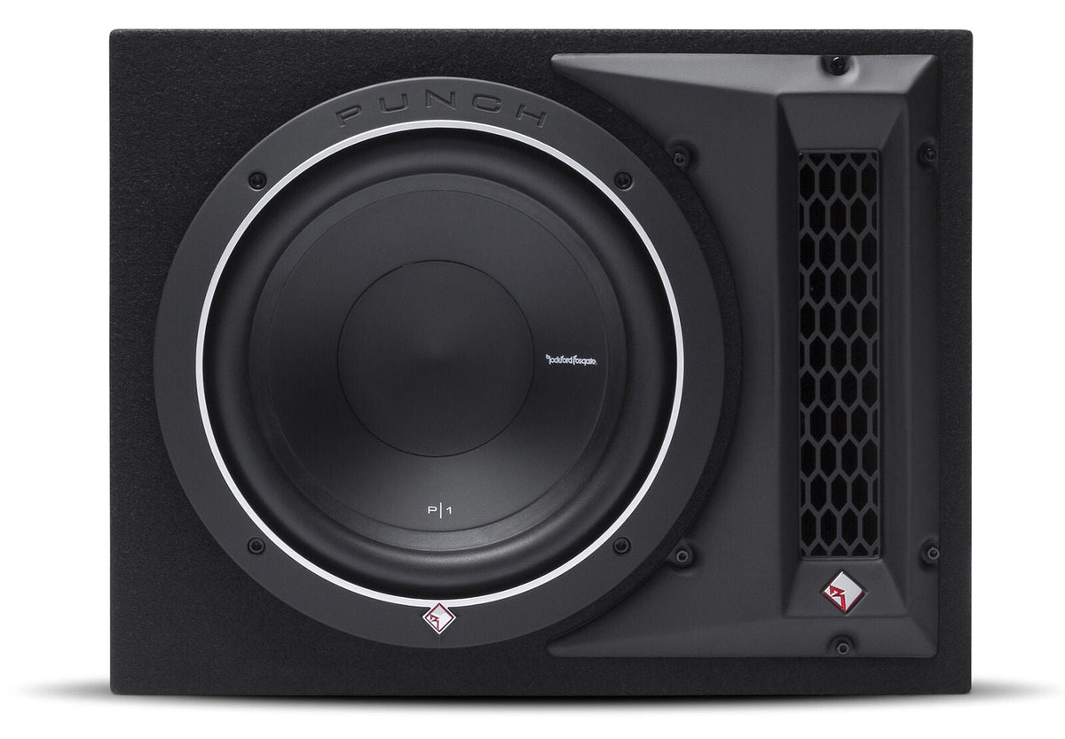 Rockford Fosgate Punch Single P1 10" 500W 4 Ohm Woofer Enclosure — Big ...