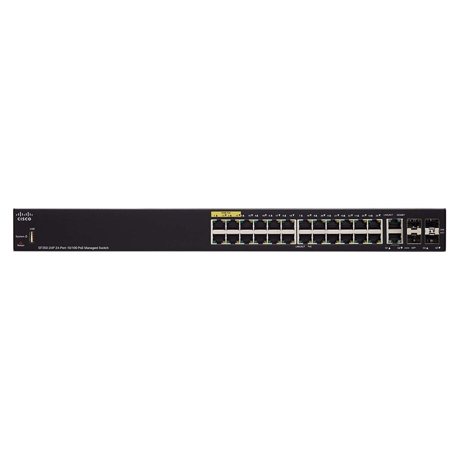 Cisco SF350-24 24-Port 10 100 Managed Switch — Big Jeff Online Inc