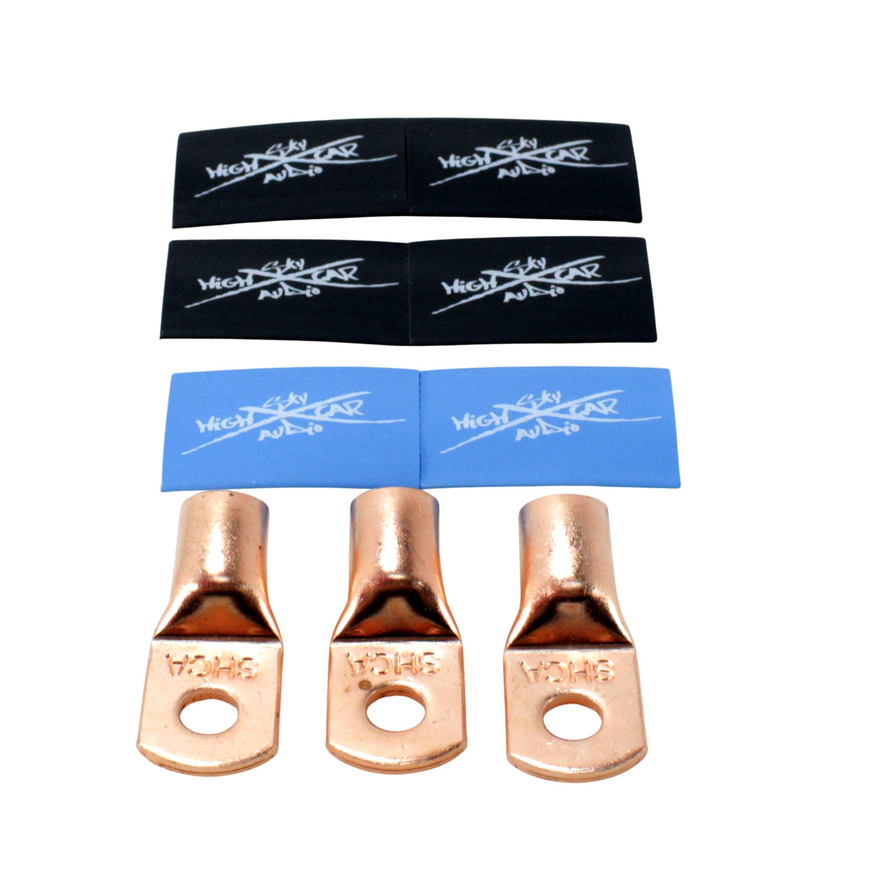 Sky High Car Audio BIG 3 Wiring Upgrade Kit OFC 0 Ga Blue Power Black ...