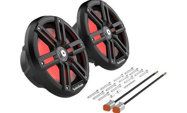 Pair of Rockford Fosgate 8" Black 2000W 4 Ohm Color Optix Marine 2-Way ...