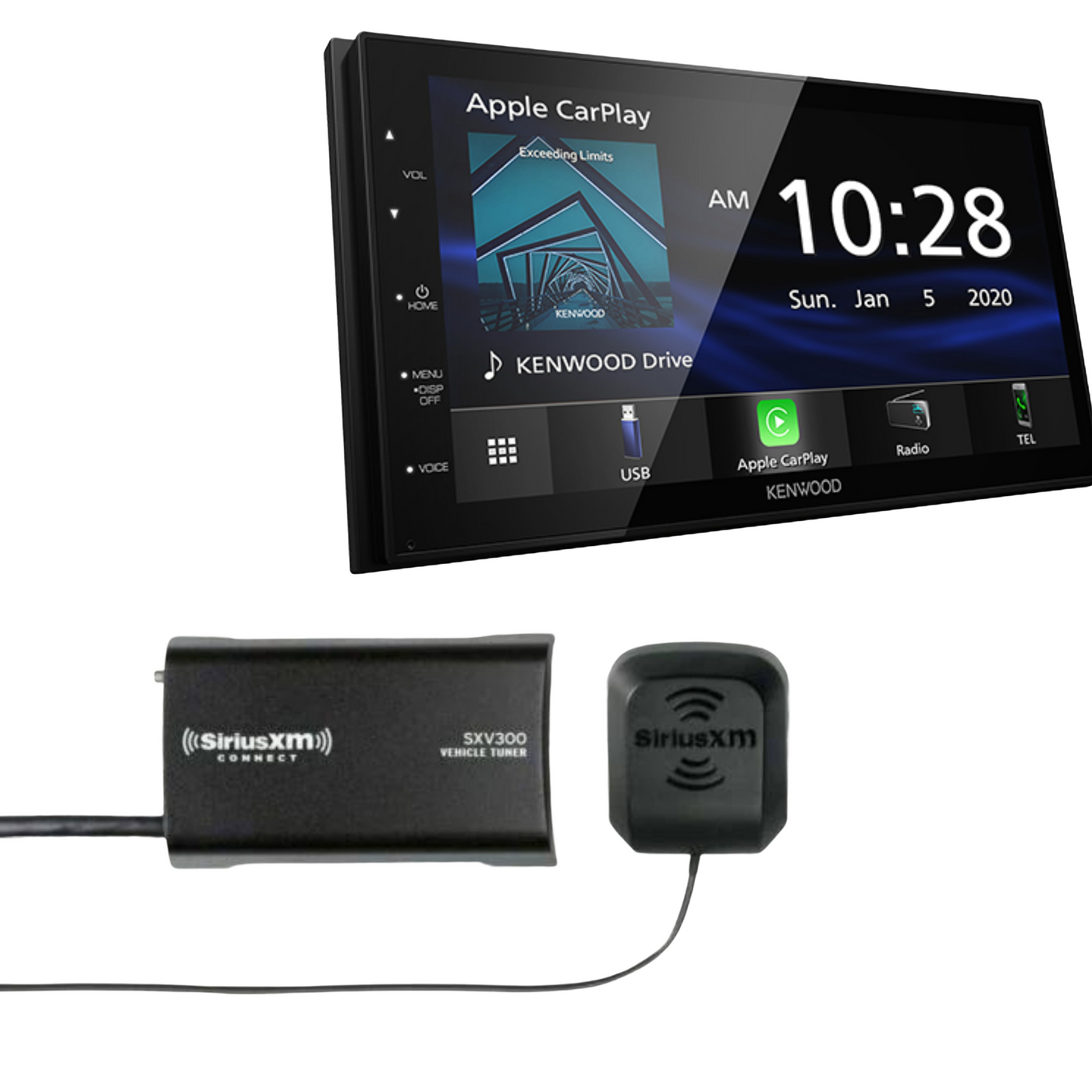 Kenwood CarPlay/Android Auto Receiver DMX4707S Plus SiriusXM SXV300v1 ...