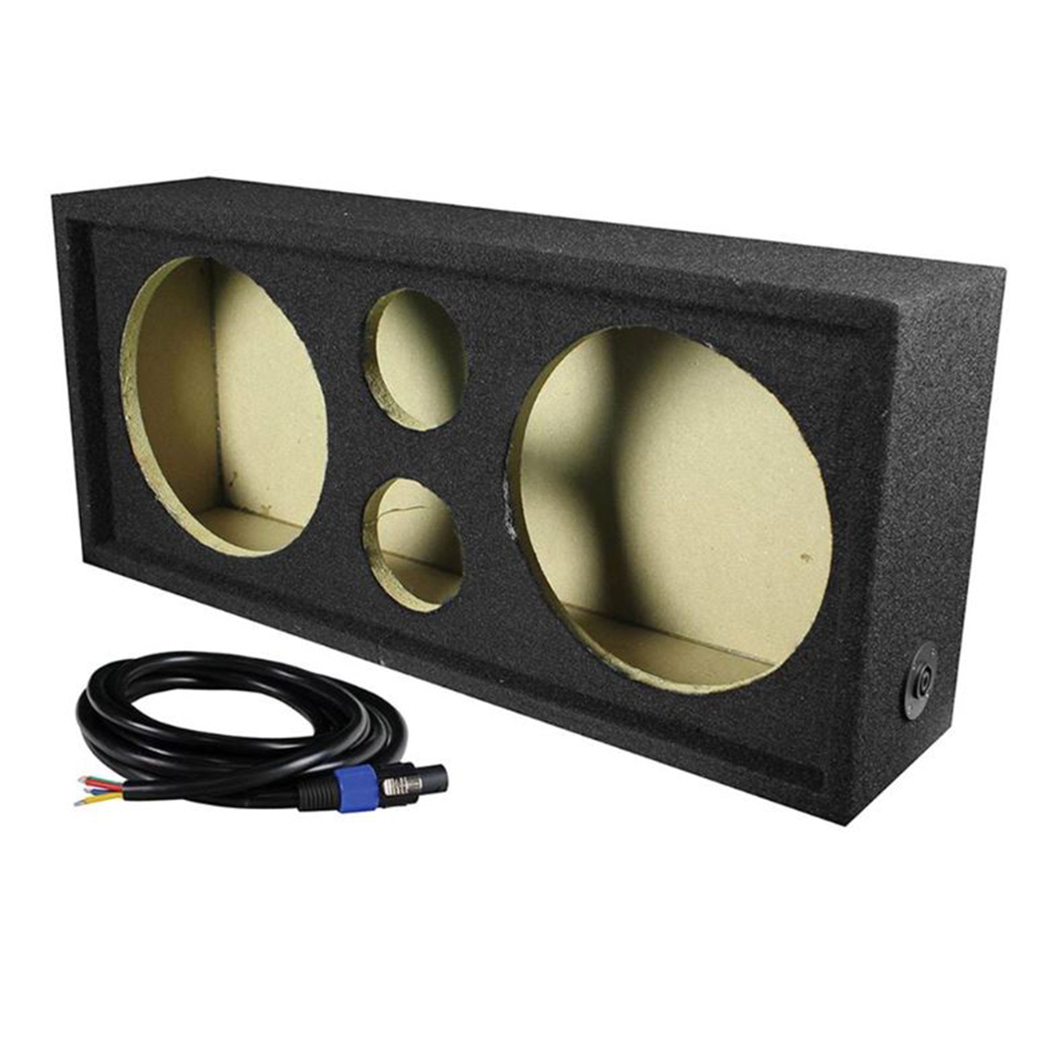 QPower 2 Hole 10" Sealed Subwoofer Box w/ 2 3.75" Tweeter Opening — Big ...