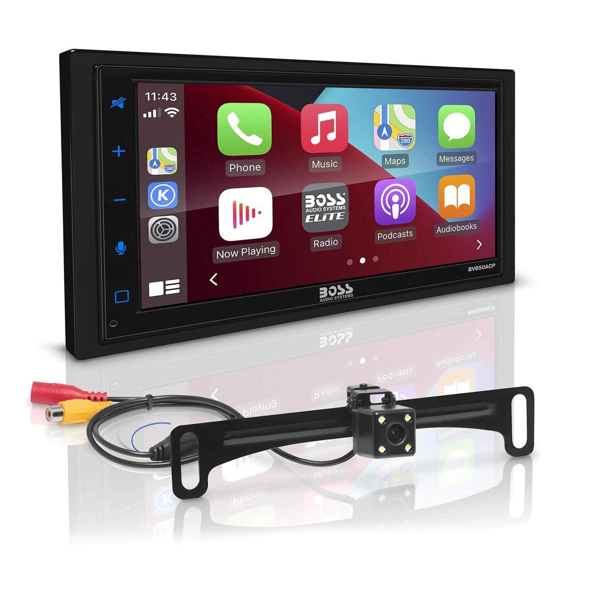 BOSS 6.75" Touchscreen Radio w/ Bluetooth/USB/MP3/FM/AM & Rear Camera ...