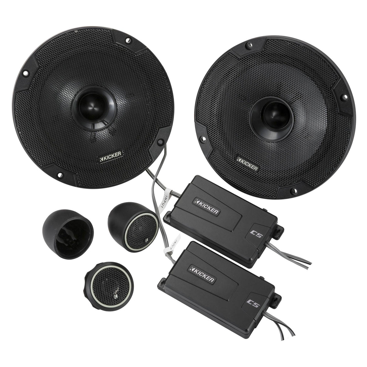 Kicker CS-Series 6.5" 4 Ohm Component Speakers with 3/4" Tweeters 300W ...