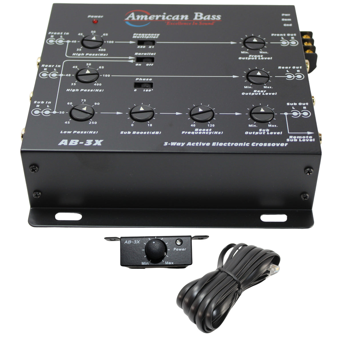 American Bass 35Hz-400hz AB-3X Crossover Unmatched Precision for Super ...