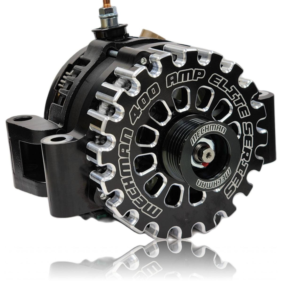 Mechman Alternators 400 Amp Billet High Output Alternator Ford 6.2L Ga ...