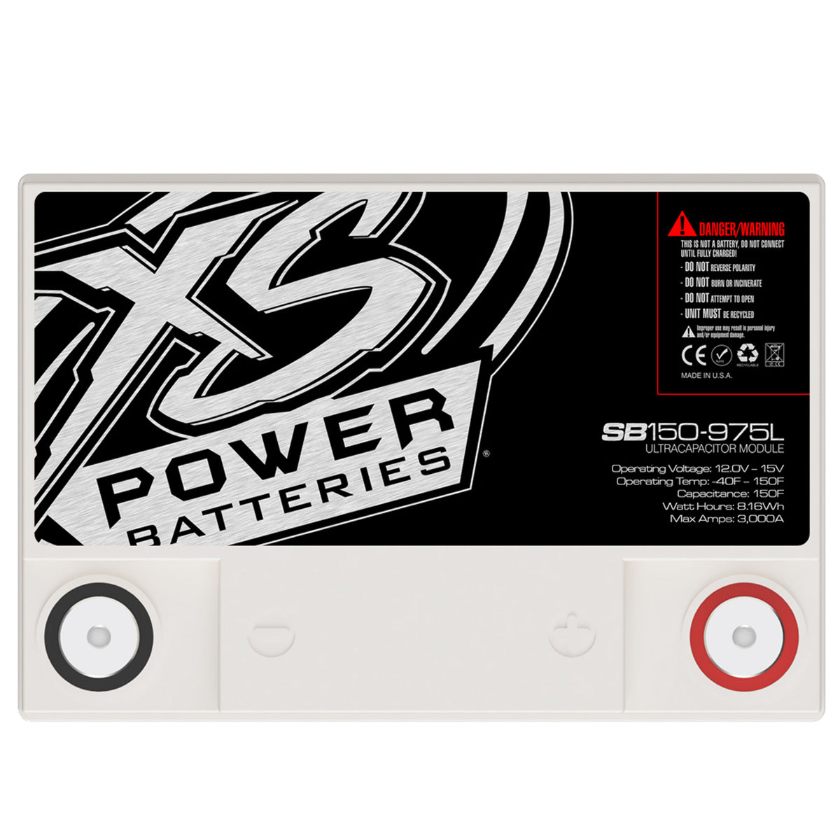 XS Power 12V Pro Car Audio Super Capacitor Bank U1R 1200W Max Power SB ...